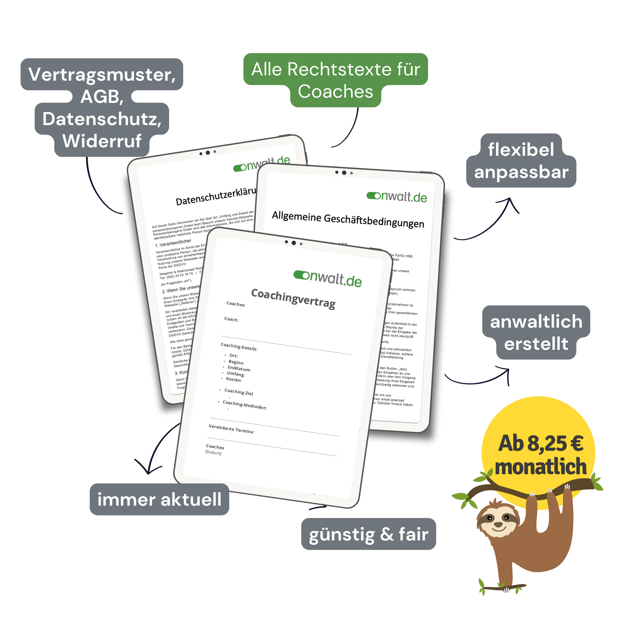 🚀 Coachingvertrag & Coaching-AGB - Jetzt sichern! | onwalt.de